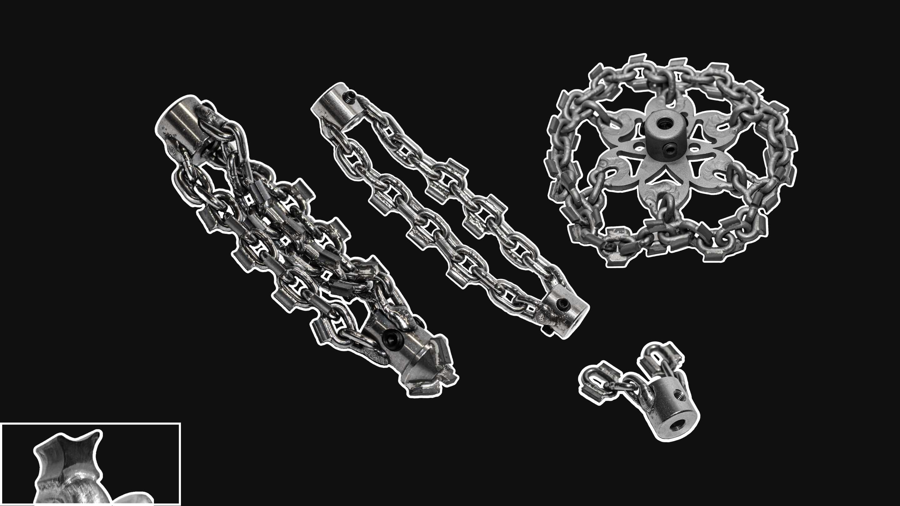 Medium Duty Chain Knockers - Most Powerful Drain Descaling Chain ...